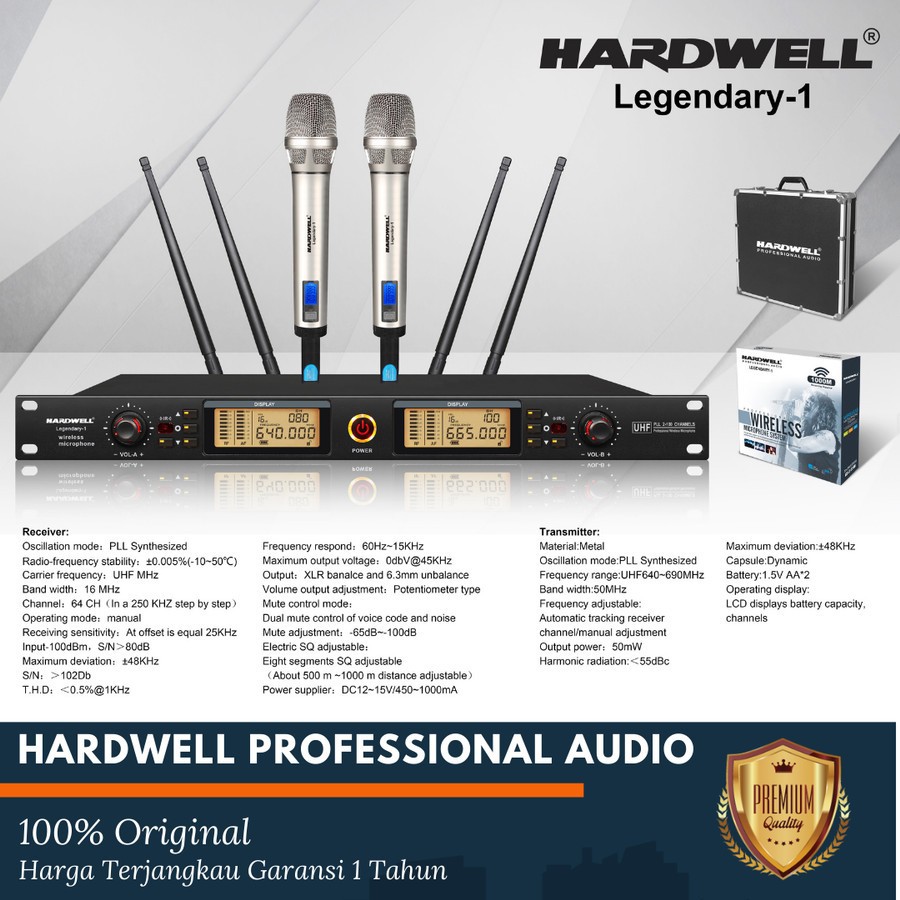 Jual Mic HARDWELL LEGENDARY 1/legendary1 jarak mic 1km jauhnya mic ...