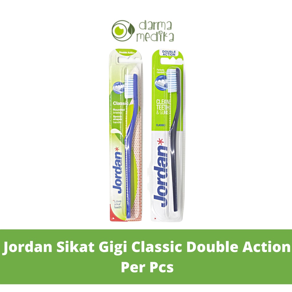 Jual Sikat Gigi Jordan Classic Double Action Clean Teeth & Gums Per Pcs ...