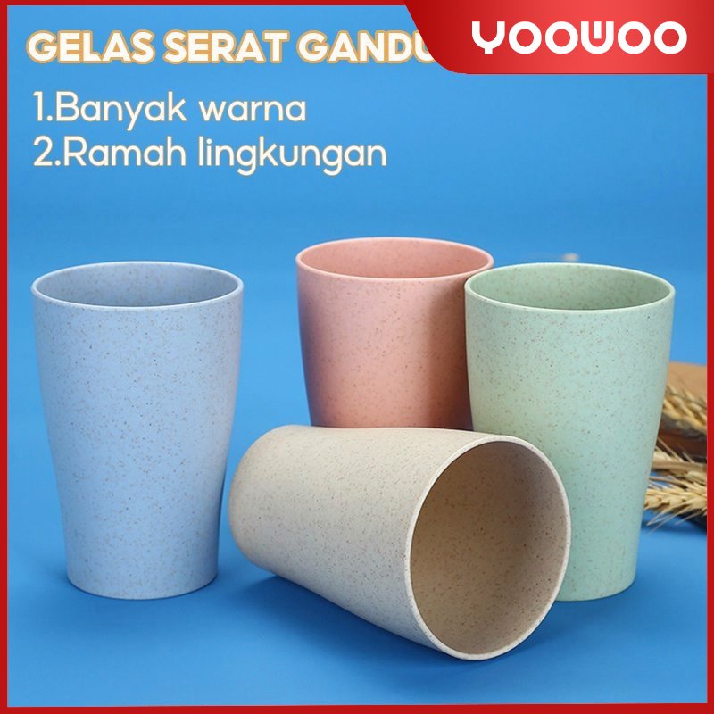 Jual Gelas serat gandum gaya Jepang /bahan eco-friendly/Gelas Gandum ...