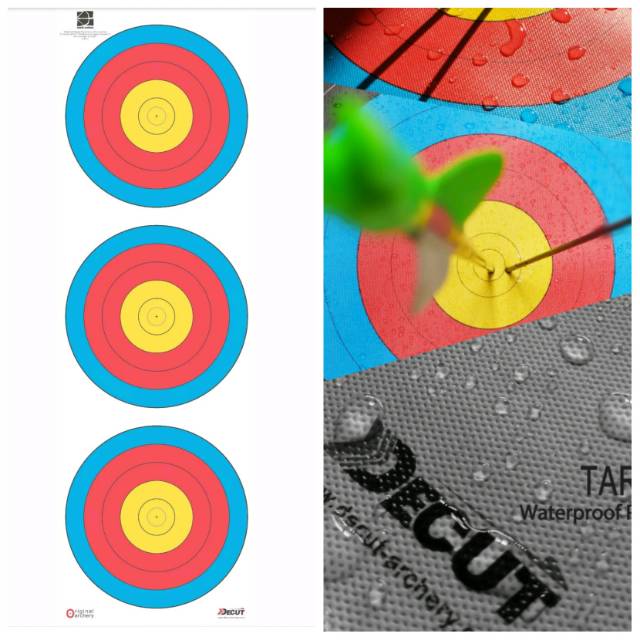 Jual Official WORLD ARCHERY Target Face Indoors - 40cm 5Ring Vertical ...
