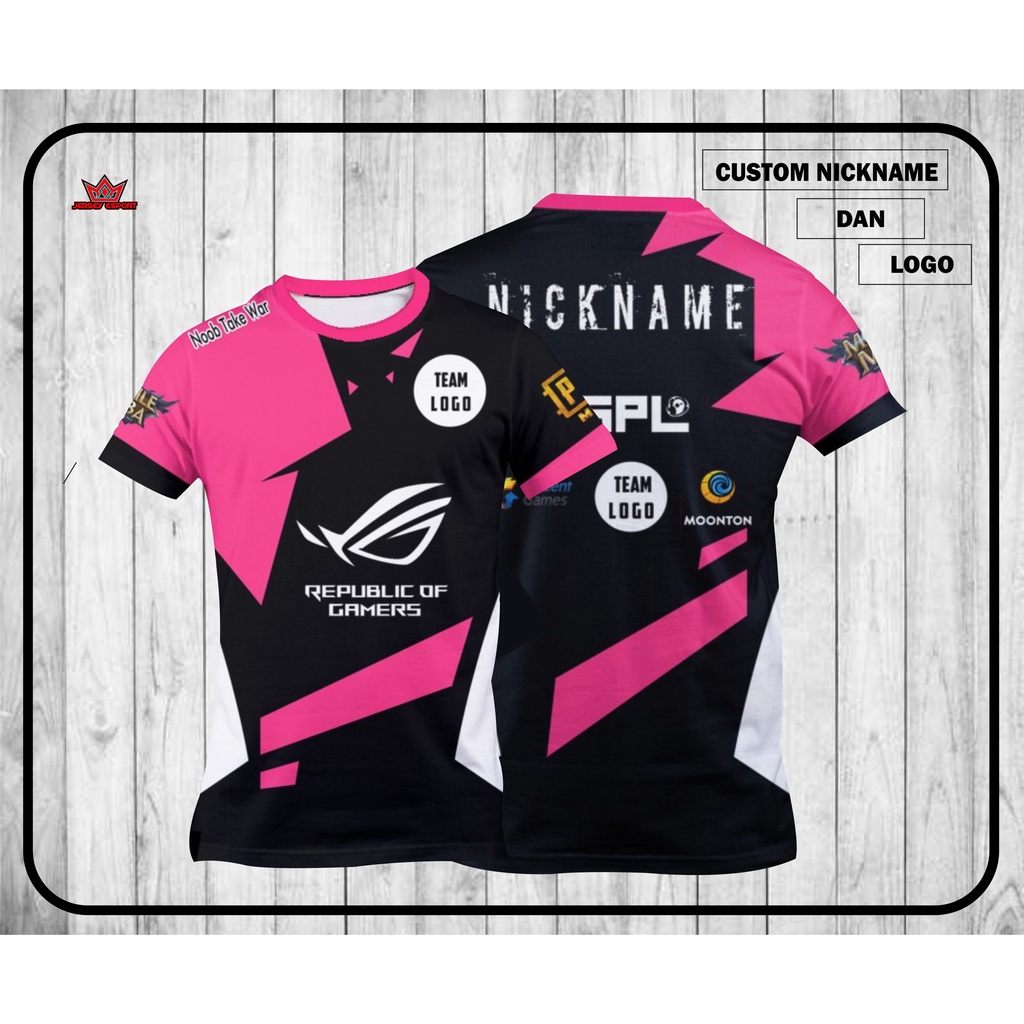 Jual COD-Jersey Gaming Esport Mobile Legend Custom nickname dan logo ...
