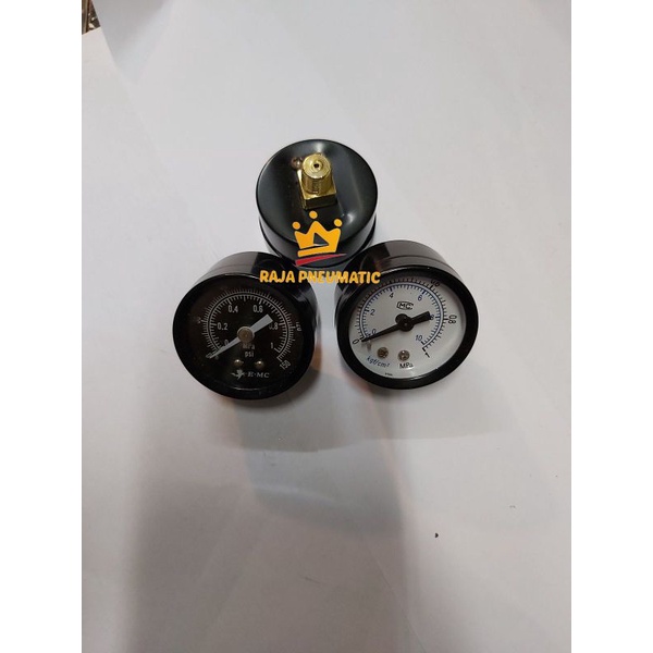 Jual PRESSURE GAUGE 1/8 INCH 10BAR 150PSI ATAU 1MPA BIASA DIPASANG DI REGULATOR VALVE AR2000/AFR ...