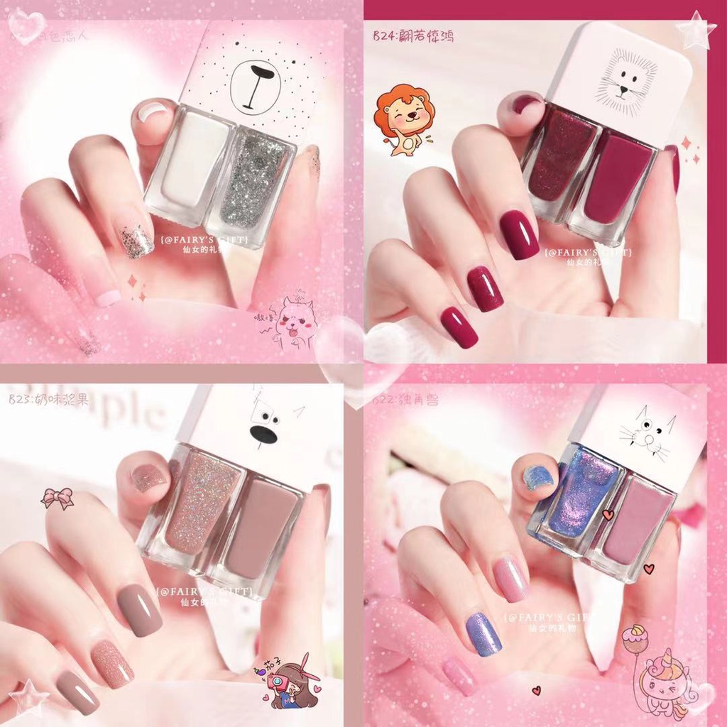 Jual 2IN1 KUTEK HALAL KUTEKS 2 TONE KUTEK KOREA Cat Kuku muslimah Gel ...