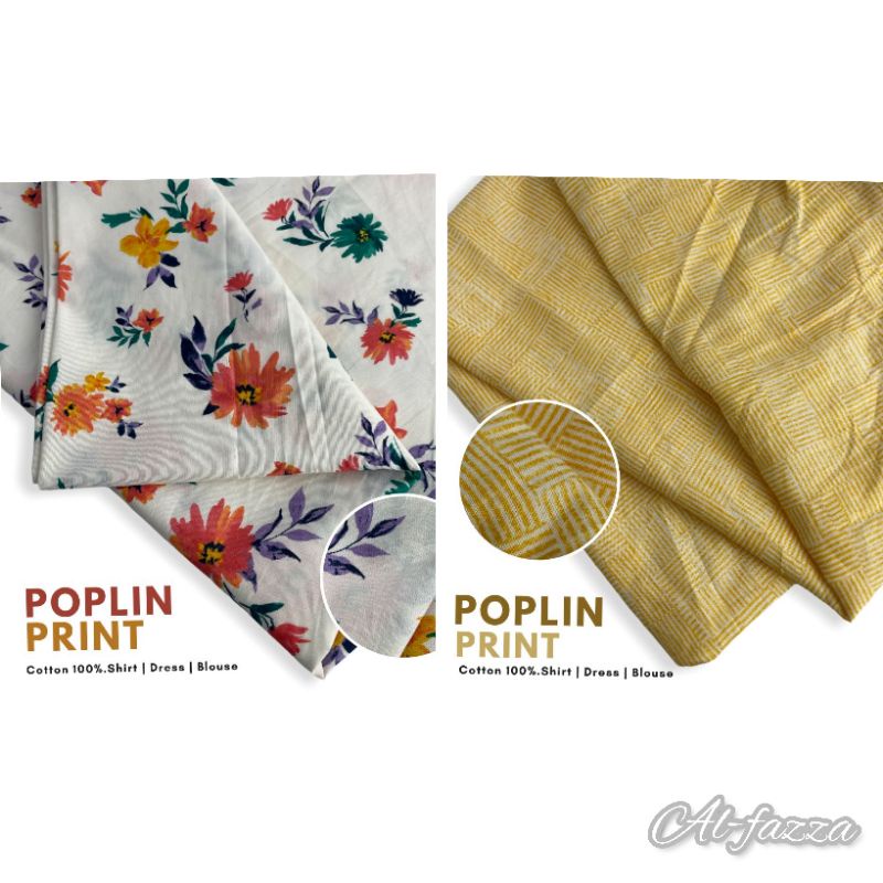 Jual Bahan Kain Poplin Print (Harga 0,5m) | Shopee Indonesia