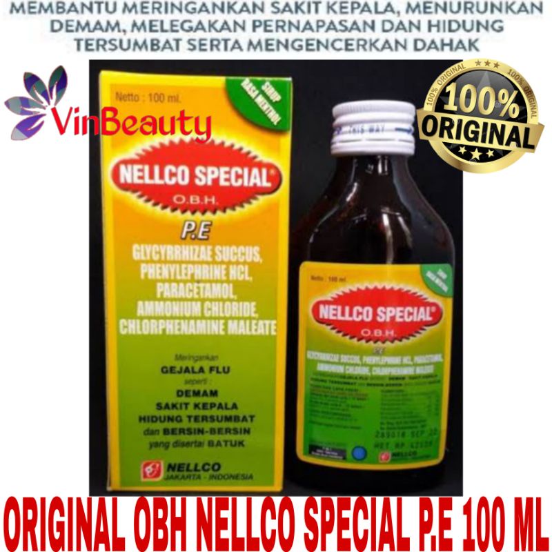 Jual ORIGINAL NELLCO OBH SPECIAL 100 ML / OBH NELCO P.E SIRUP BATUK ...