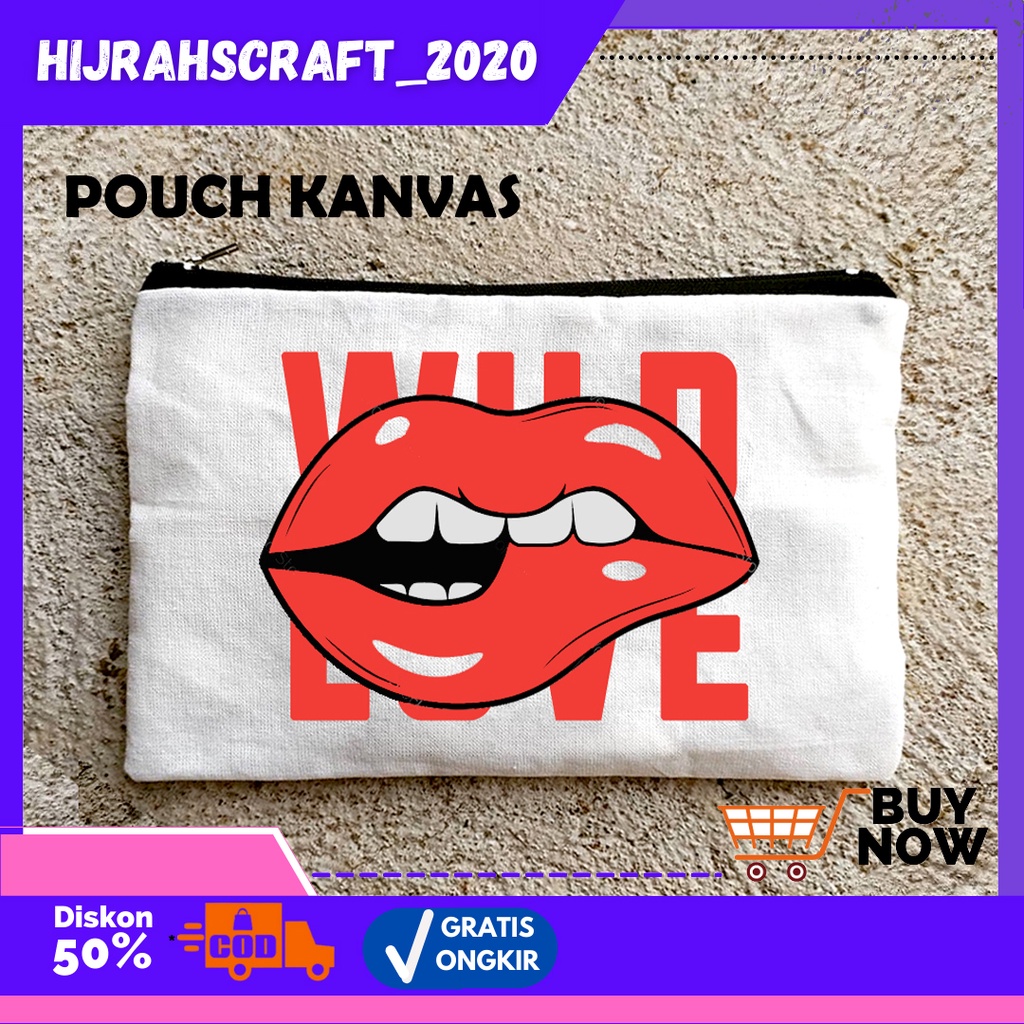 Jual Pouch BW Sablon Ukuran Sedang | Shopee Indonesia