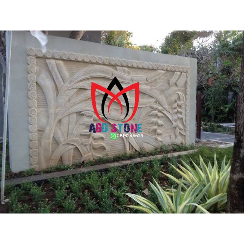 Jual batu alam hiasan dinding ukiran berbagai motif paras Jogja batu ...