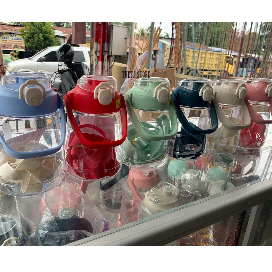 Jual BOTOL VIRAL TRASNPARAN 1.3 LITER BOTOL MINUM ANAK BIG BELLY MINI ...