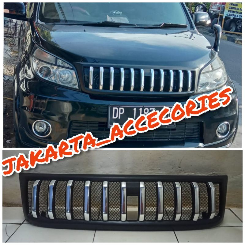 Jual grill rush terios konde tahun 2008 - 2016 model hummer | Shopee ...