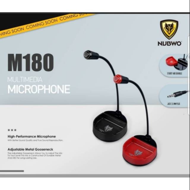 Jual Multimedia Microphone Nubwo M180 Mic Mikrofon Untuk Gaming ...
