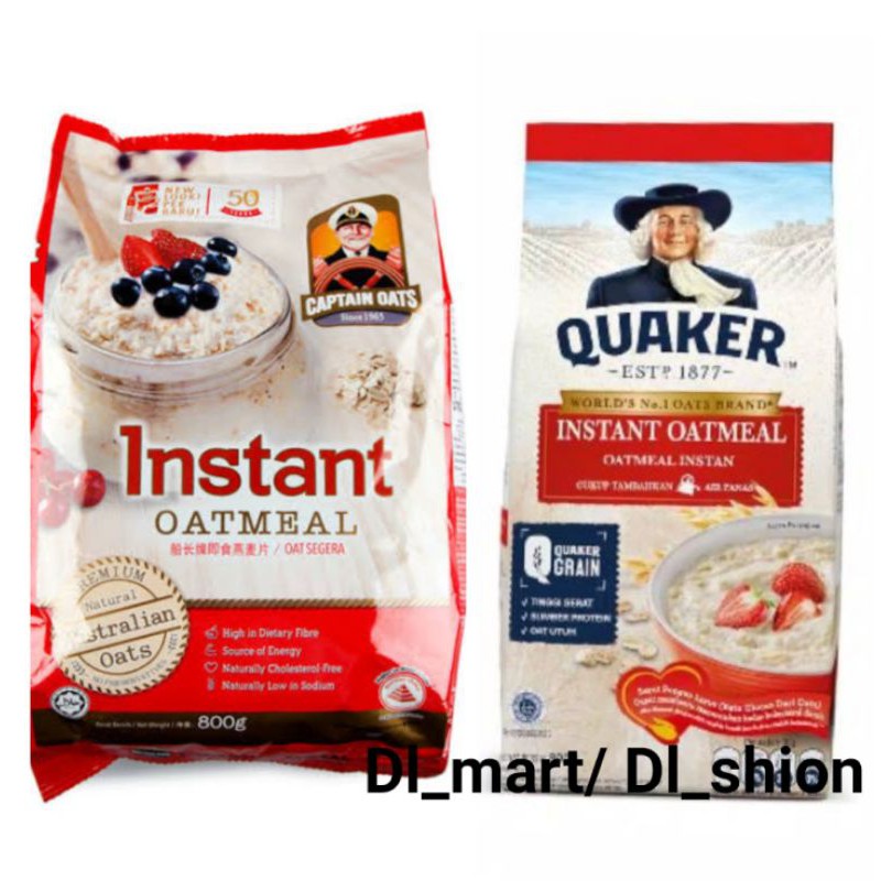 Jual Quaker Instant Oatmeal dan Captain Oat Merah / Instant oatmeal ...