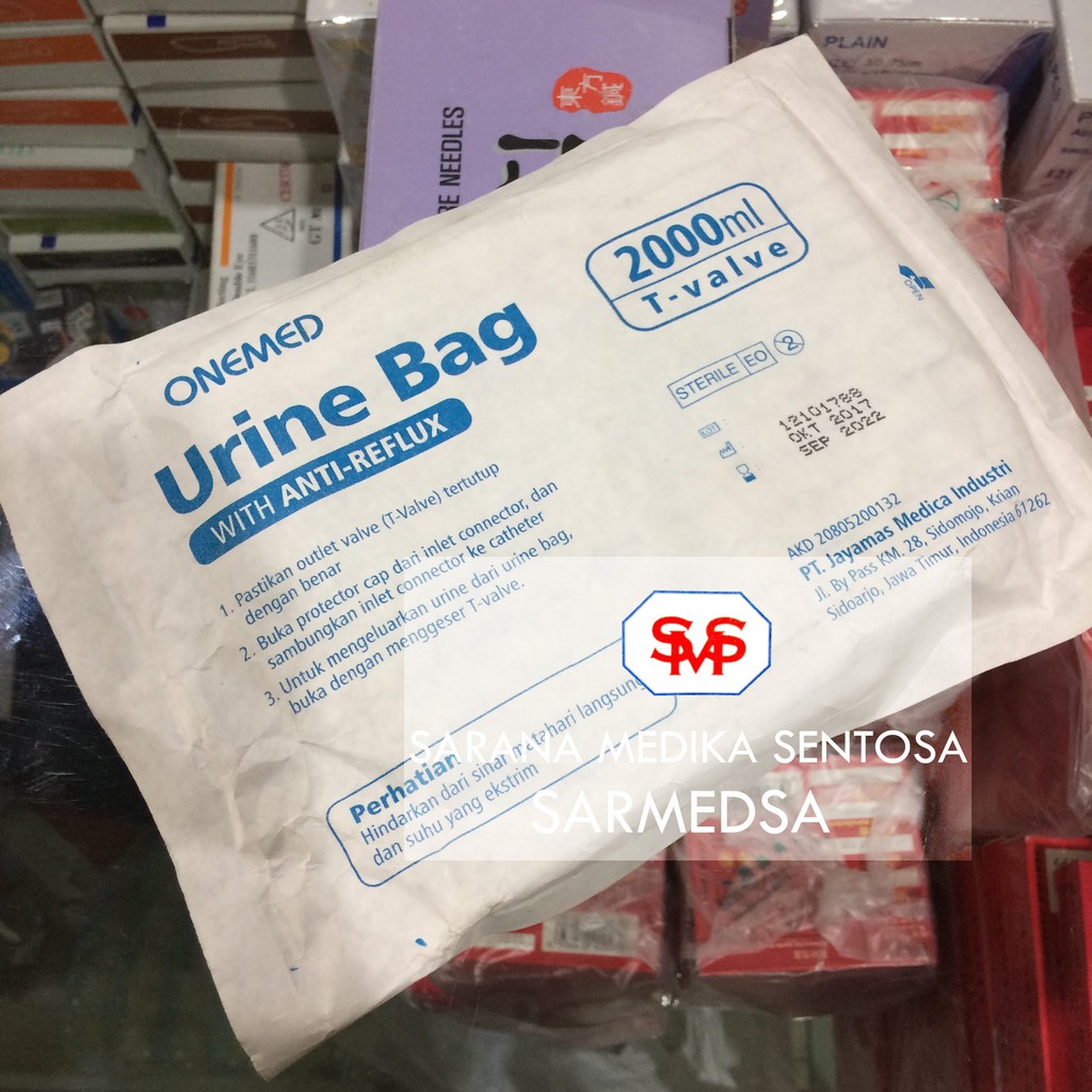 Jual URINE BAG ONEMED 2000 ML T-VALVE URINE BAG T VALVE ONEMED | Shopee ...