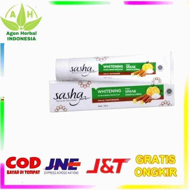 Jual Pasta Gigi SASHA Toothpaste Siwak Halal Whitening 65 gr 65gr ...