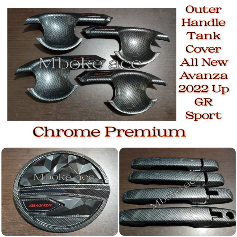 Jual Paket Outer Handle + Tank Cover All New Avanza 2022 Up GR Sport Carbon Model Premium ...
