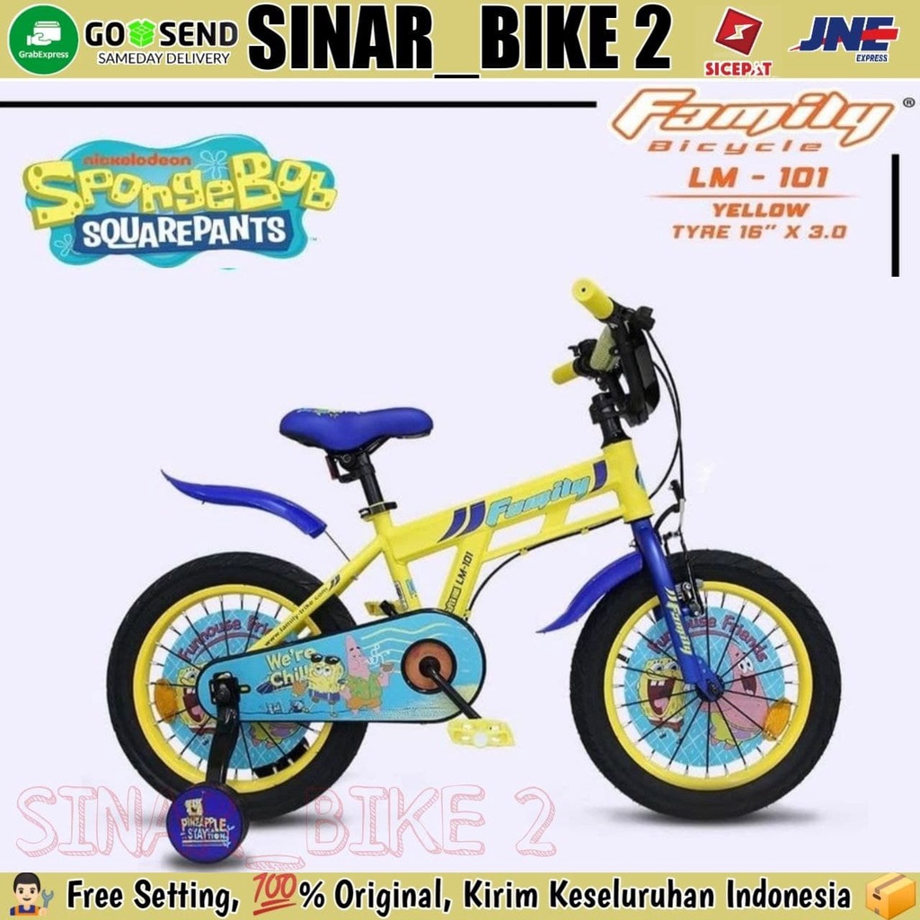 Jual Sepeda Bmx Anak Family Bicycle LM-101 12&16 Inch Spongebob ...