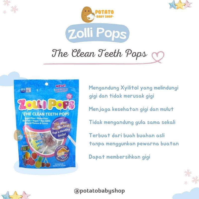 Jual Zollipops The Clean teeth Pops - Lolipop Zolipop with xylitol ...