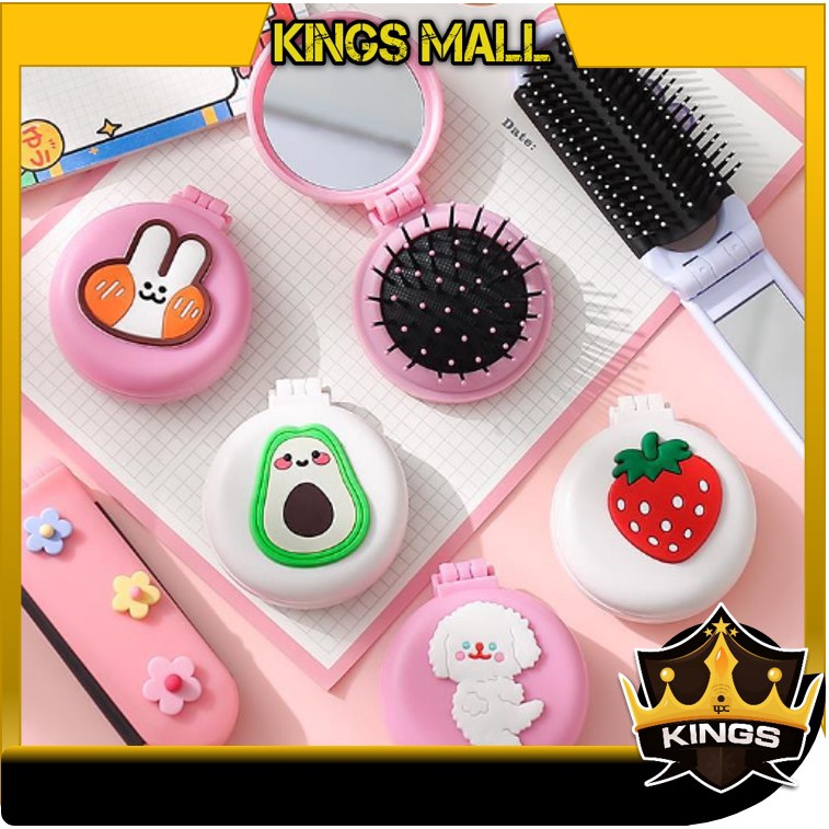 Jual KINGS - F5478 Sisir Pijat Lipat Set Plus Cermin / Cermin Kaca ...