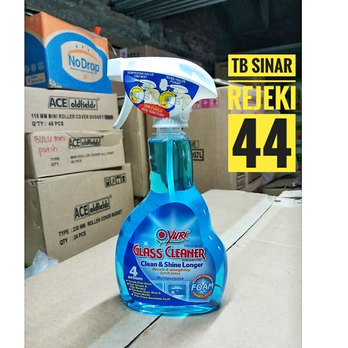 Jual Yuri Glass Cleaner Botol Spray Semprotan 500 ML Cairan Pembersih ...