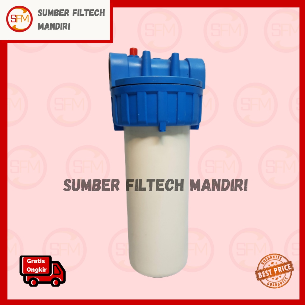 Jual Tabung Housing Filter Air 10" Putih Drat 3/4" (Hanya Housing ...