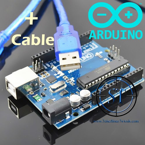 Jual Kit Arduino Uno R3 Atmega 328P AR-01B + Kabel USB Compatible Board ...