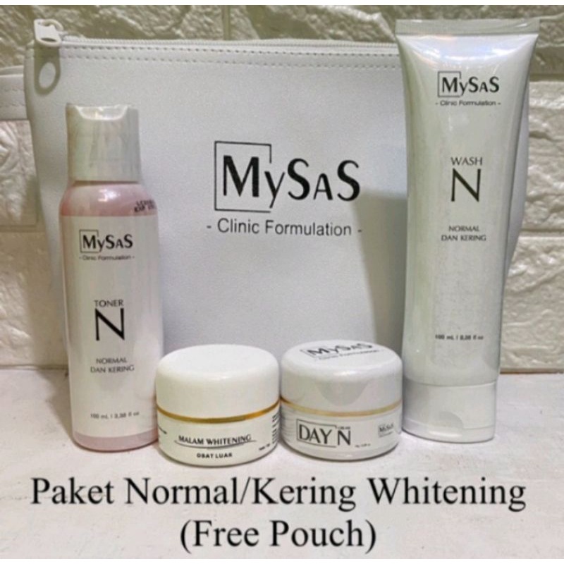 Jual PAKET MYSAS NORMAL WHITENING( ISI 4 KULIT NORMAL / KERING ...