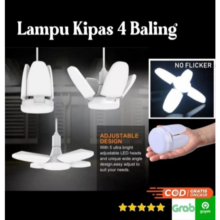 Jual Lampu Bohlam Hias LED 4 Baling Kipas Bulb Fan Blade 28 Watt ...