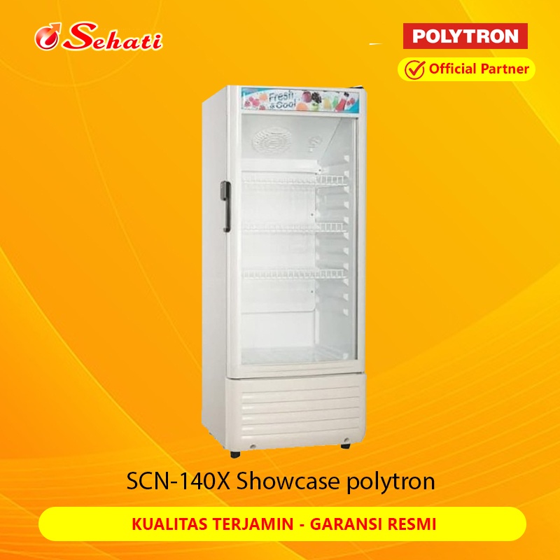 Jual SHOWCASE 1 SCN-140X SHOWCASE POLYTRON PINTU [140 LITER] RUST FREE ...