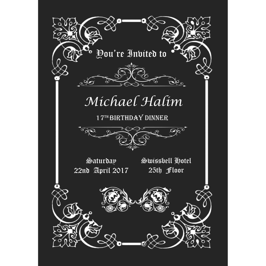 Jual undangan/card/ultah/birthday/17th/sweet seventeen | Shopee Indonesia