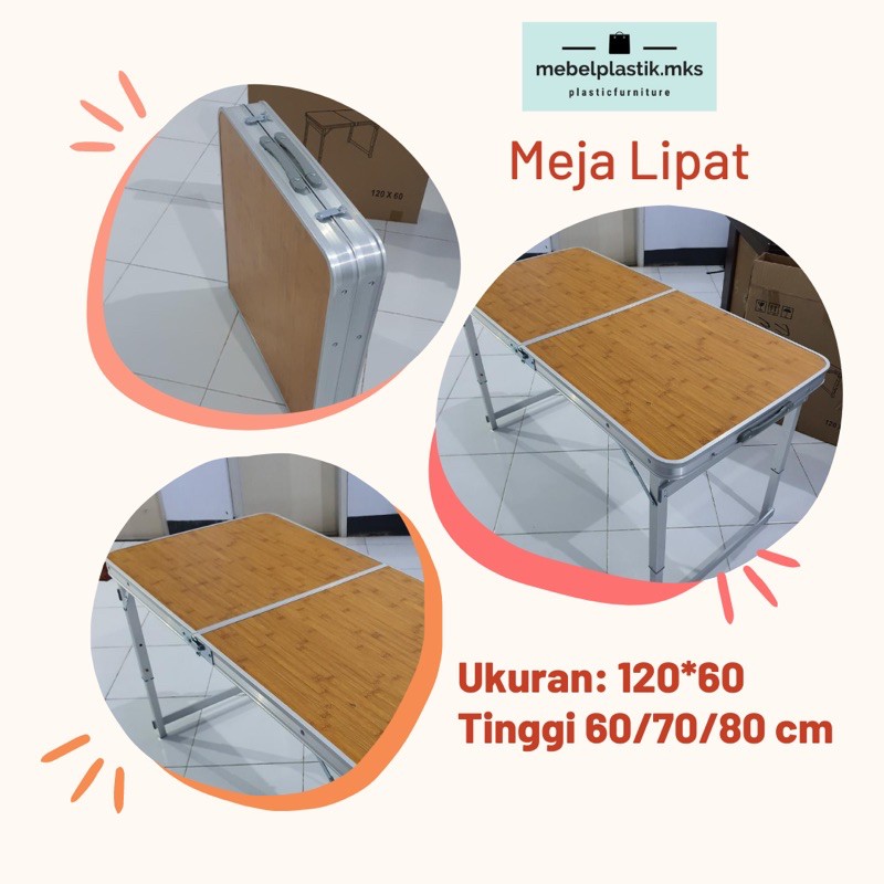 Jual Meja Lipat Koper / Meja Barang/ Meja Praktis/ Meja Makan/ Meja ...