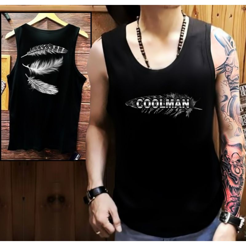 Jual singlet pria hitam keren coolman | Shopee Indonesia