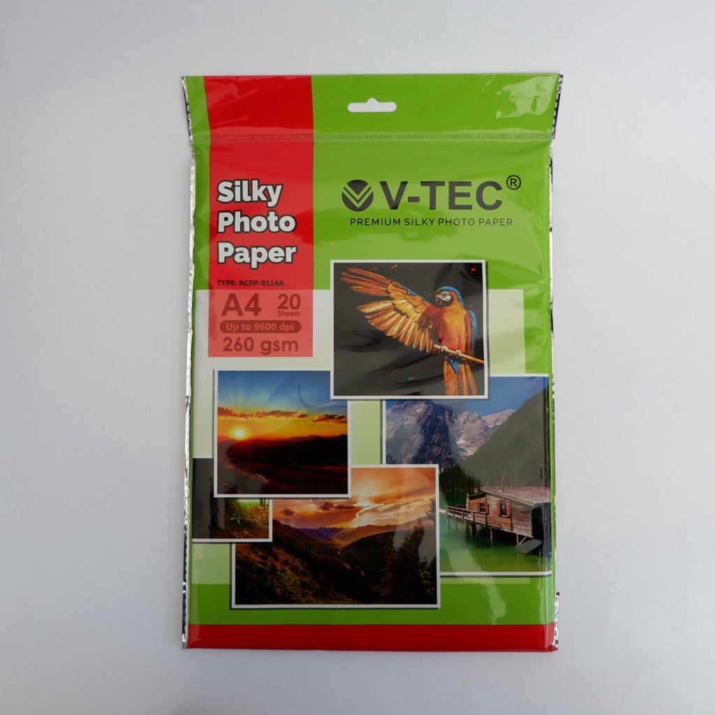 Jual (1 PACK) KERTAS FOTO DOFF / PHOTO PAPER V-TEC - SILKY A4 260 GSM ...