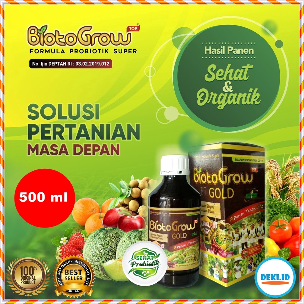 Jual Biotogrow Gold 500 ml POC Pupuk Organik GA3 Cair Buah Lebat Bunga ...