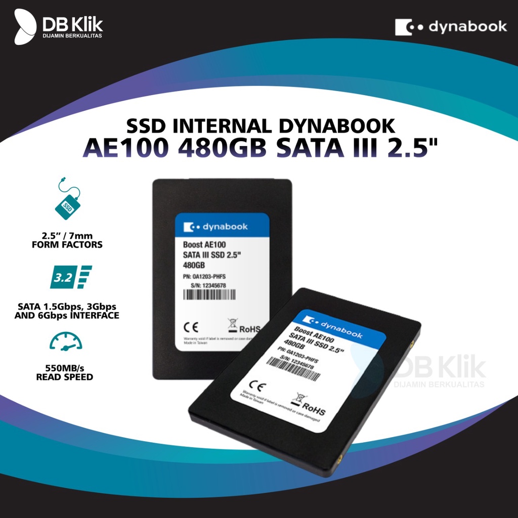 Jual SSD Internal DYNABOOK AE100 480GB SATA III 2.5" - DYNABOOK 480GB ...