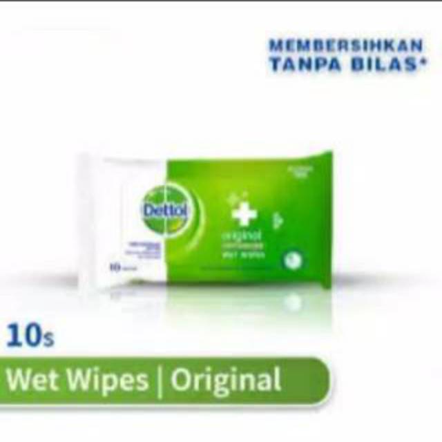 Jual Dettol Wipes Original dan Sensitive 10's Tissue Basah Dettol ...