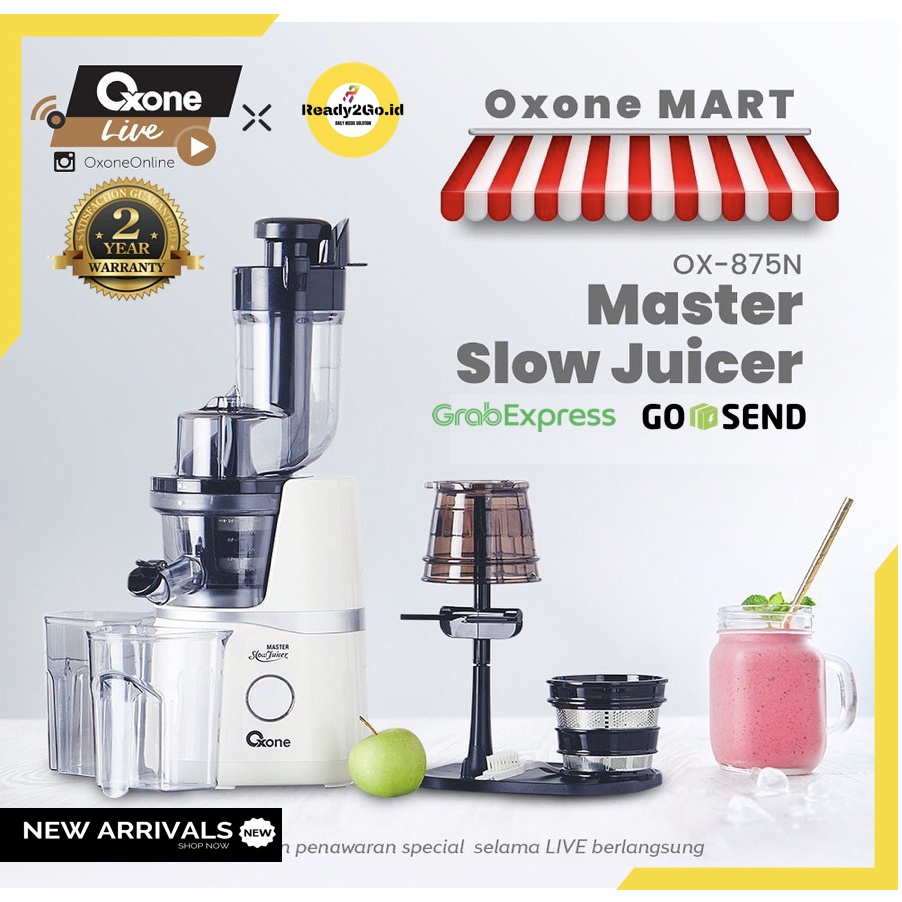 Jual OXONE Premium Master Slow Juicer OX-875N Juicer tanpa ampas OX875N | Shopee Indonesia
