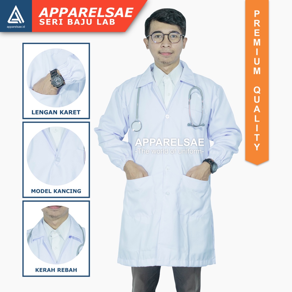 Jual JAS LAB / JAS LABORATORIUM BISA BORDIR / JAS PRAKTEK LENGAN ...