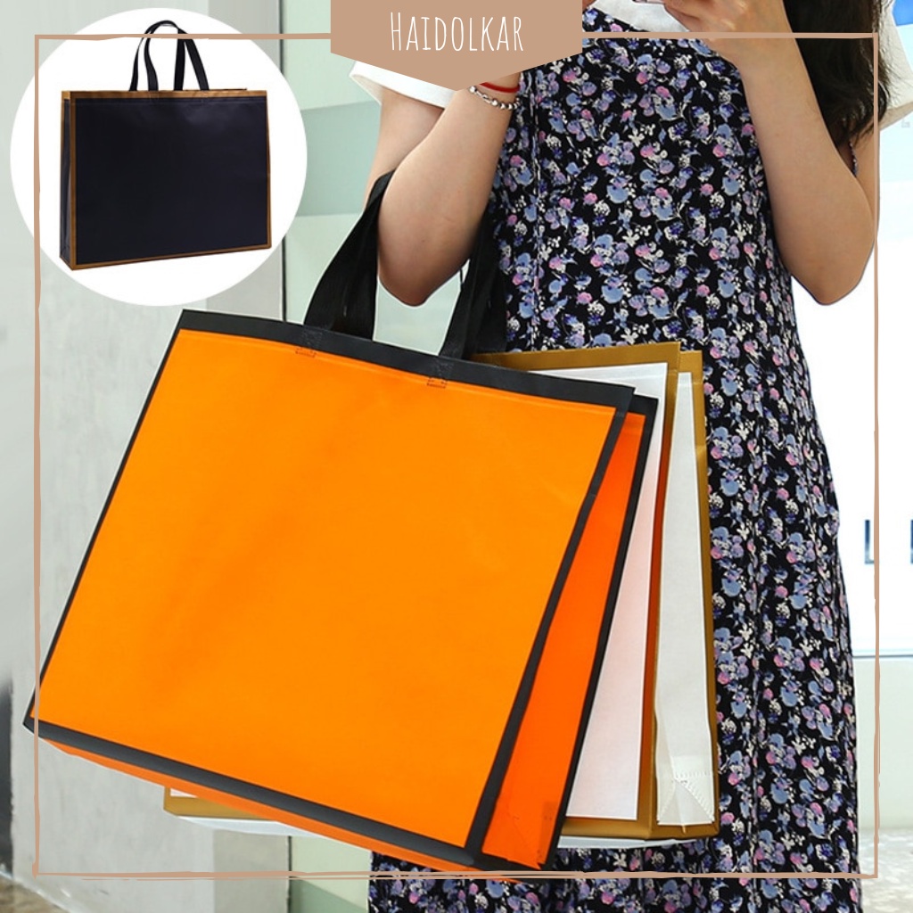 Jual Paper bag XL bahan kain kantong belanja tas baju paper bag hadiah ...