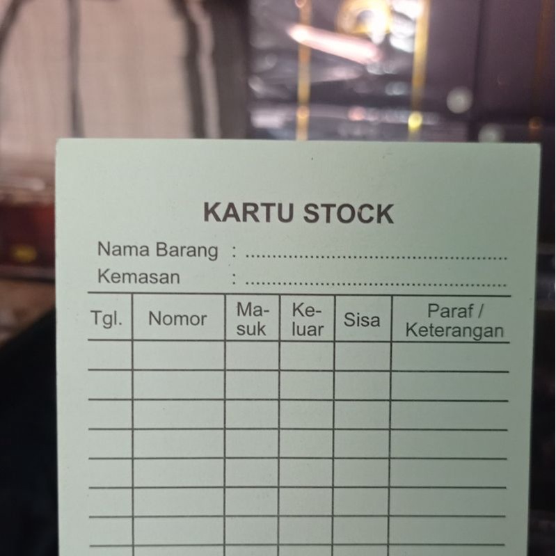 Jual kartu stok barang / obat 1 paket berisi 100 lembar | Shopee Indonesia