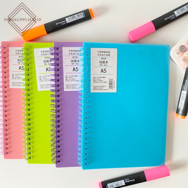 Jual Notebook Polos Kertas Warna | Buku A5 | Buku Tulis | Buku Tulis ...