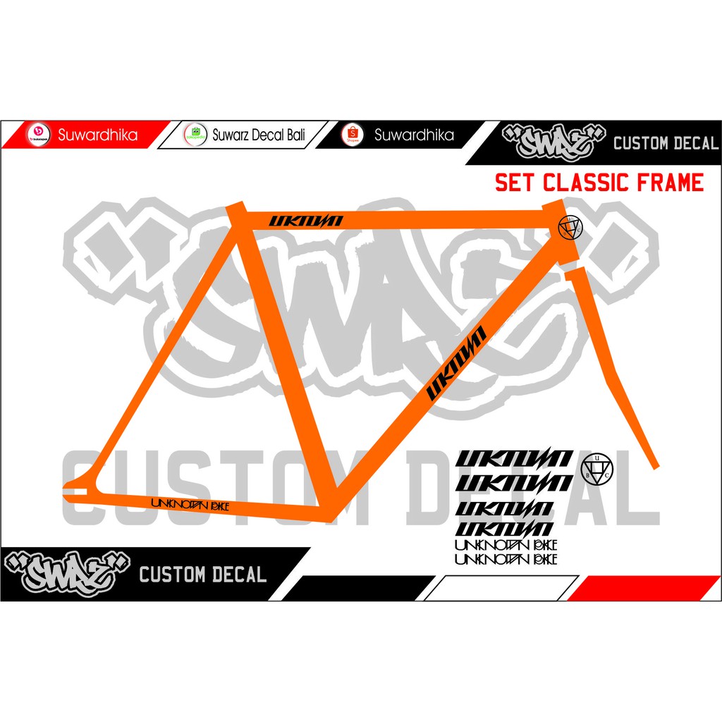 Jual DECAL STIKER FIXIE UNKNOWN CLASSIC | Shopee Indonesia