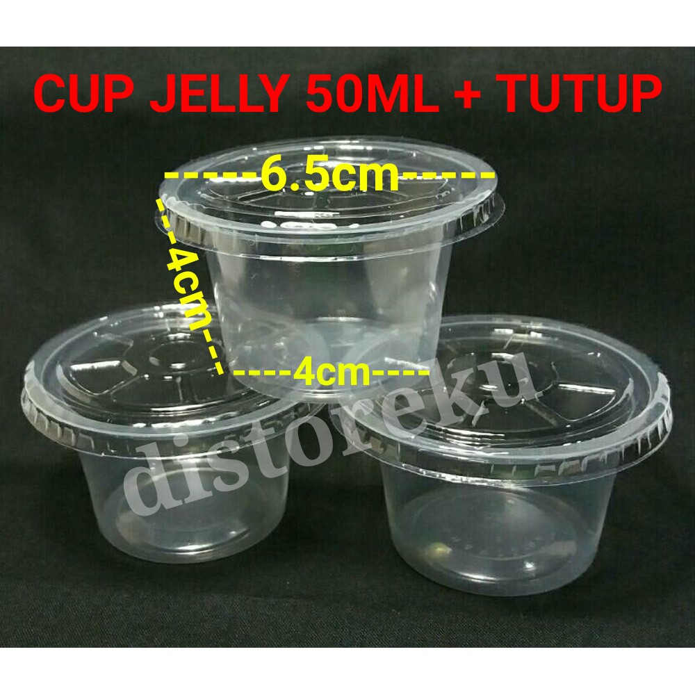 Jual 50Pcs CUP JELLY AGAR PUDING BENING gelas plastik es krim pudding ...