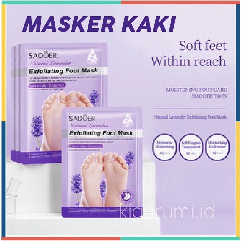 Jual SADOER Masker Kaki Lavender Foot Mask Exfoliating Kelupas Kulit ...