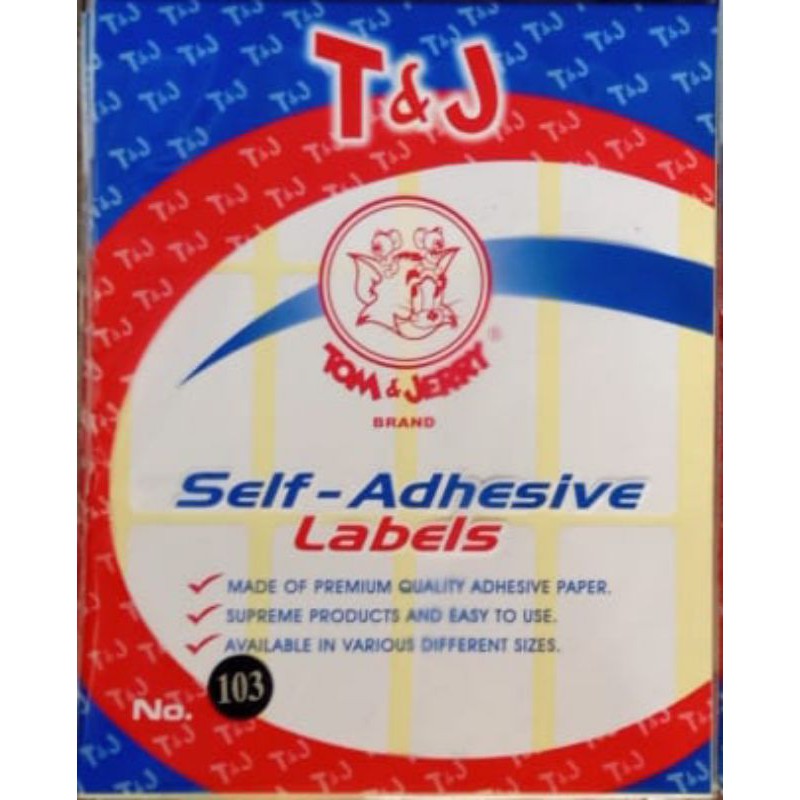 Jual label besar dan kecil t&j - tom & jerry (harga per lembar ...