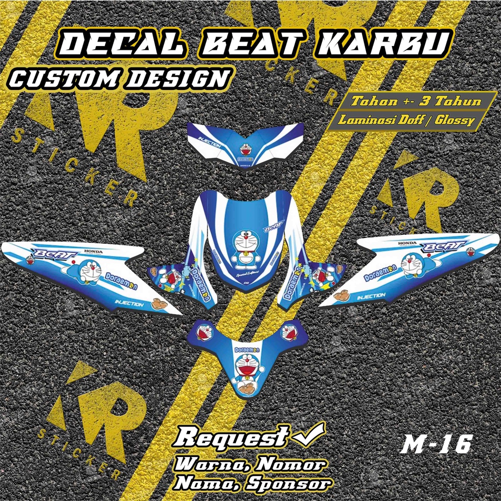 Jual Stiker decal beat Karbu fullbody model Doraemon | custom desain ...