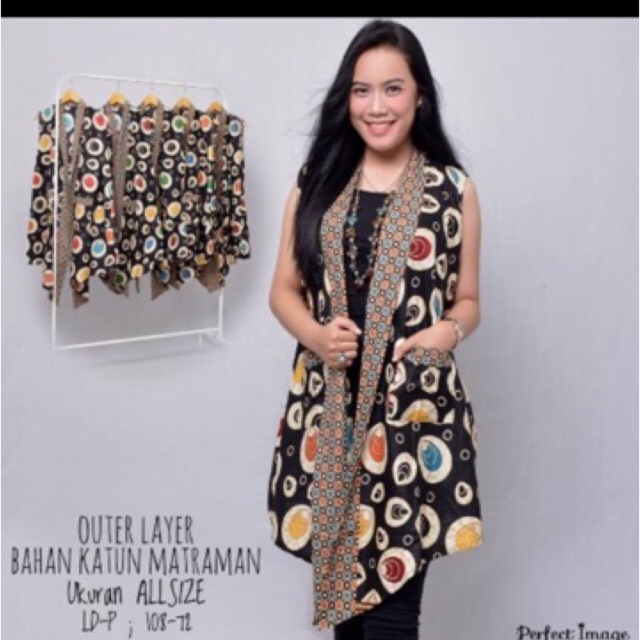 Jual Outer/Rompi/luaran batik cantik ( motif batik random) | Shopee ...