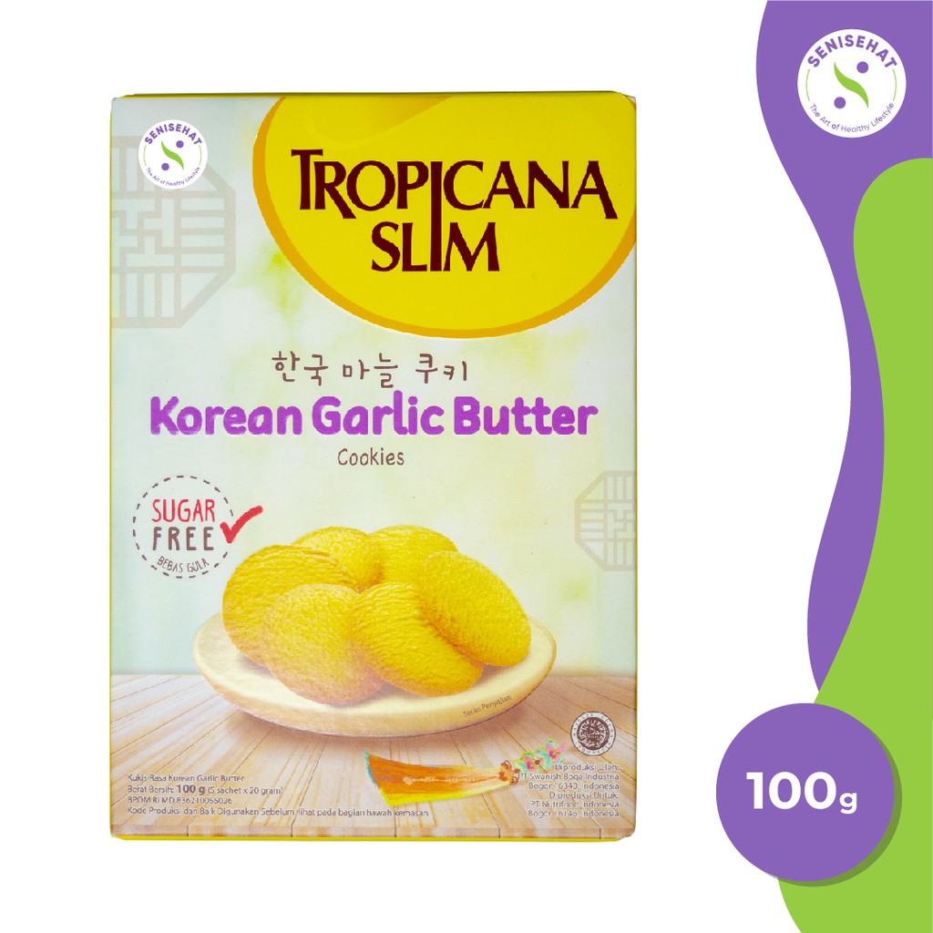 Jual Tropicana Slim Korean Garlic Butter Cookies/Cookies Sehat ...