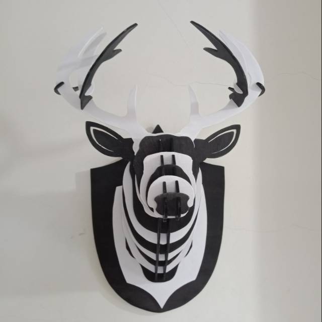 Jual Kepala rusa kijang warna hitam putih | Shopee Indonesia