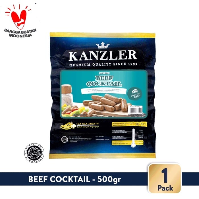 Jual BEEF COCKTAIL KANZLER 500GR ISI 40 PCS SOSIS KOKTAIL SAPI HALAL ...