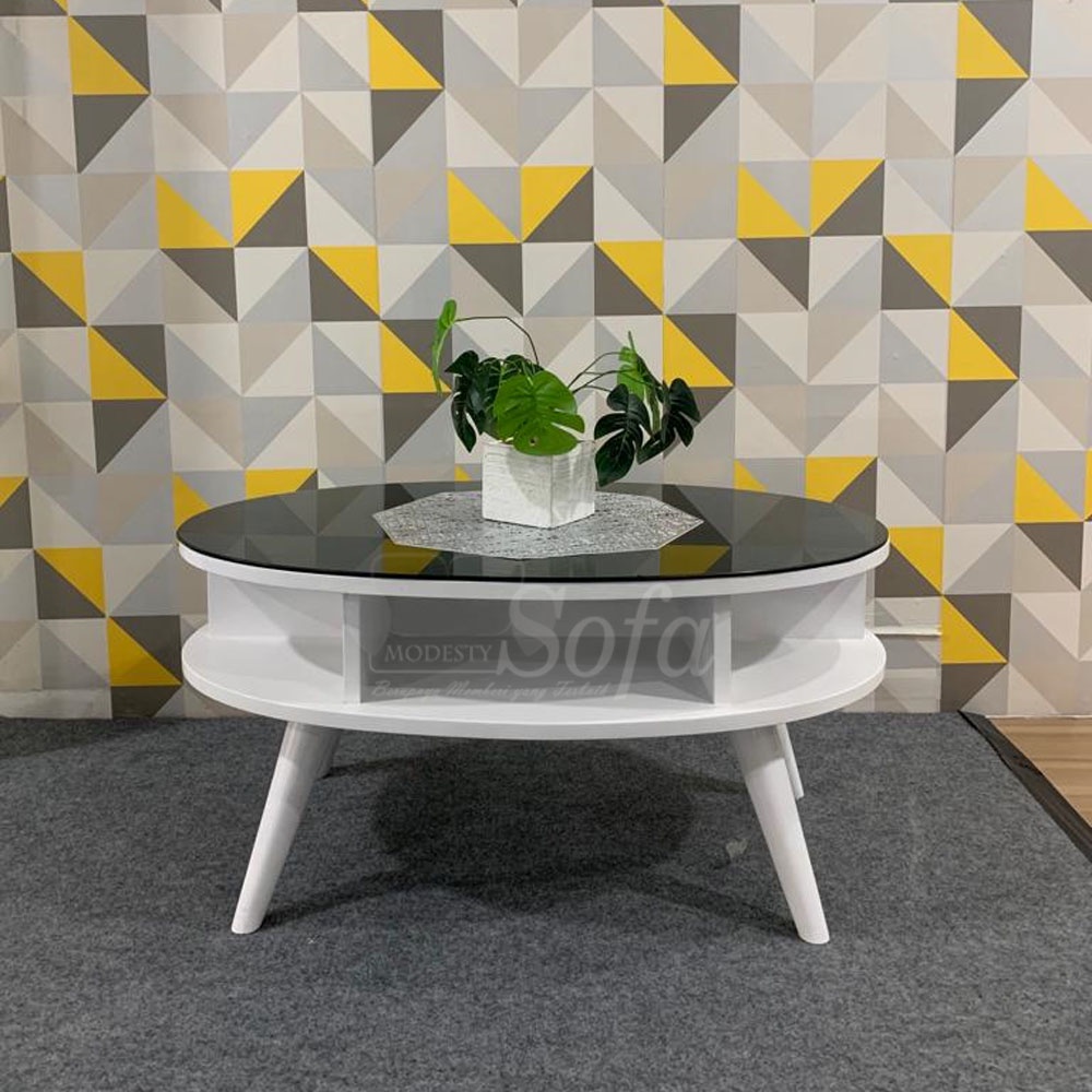 Jual Meja Tamu Retro Oval Modesty | Shopee Indonesia