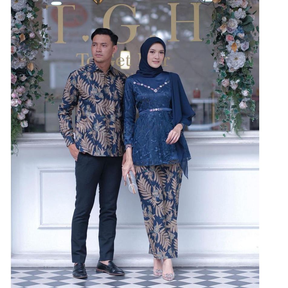 Jual [TFK] Batik Kebaya Couple Alyra Payet Tulle Mutiara Kombinasi Tutu ...